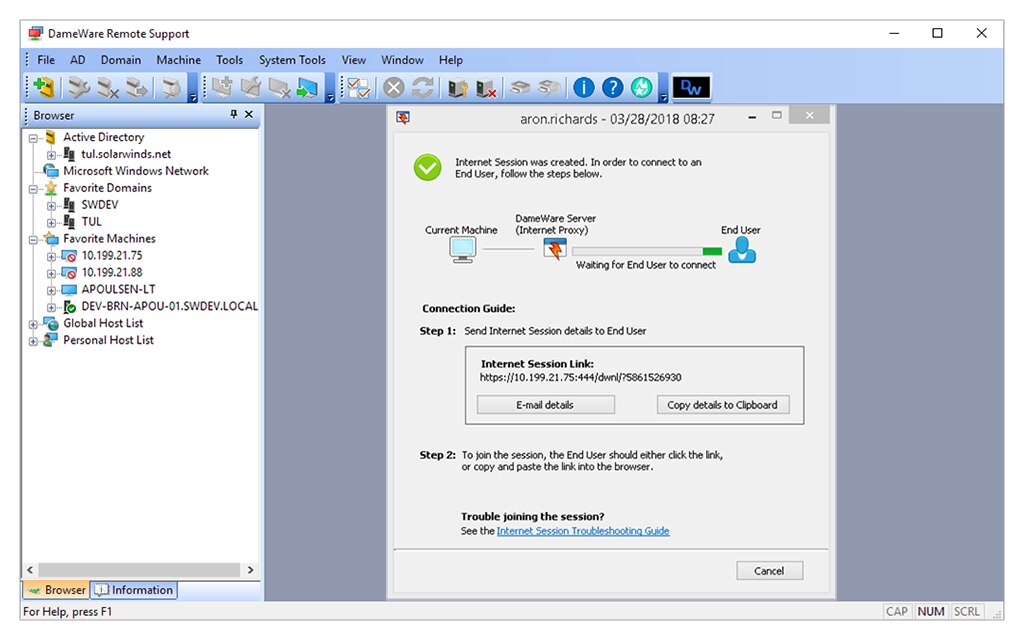 Remote Desktop Connection Over the Internet - via Proxy | Dameware