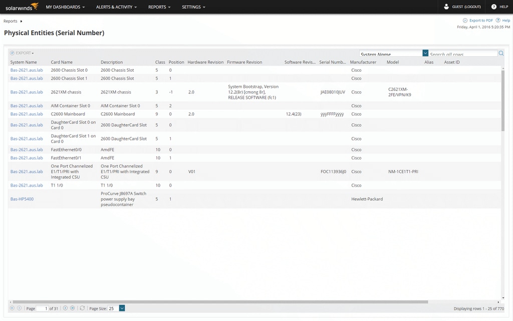Network Inventory Software - Device Inventory Tool and Scanner | SolarWinds
