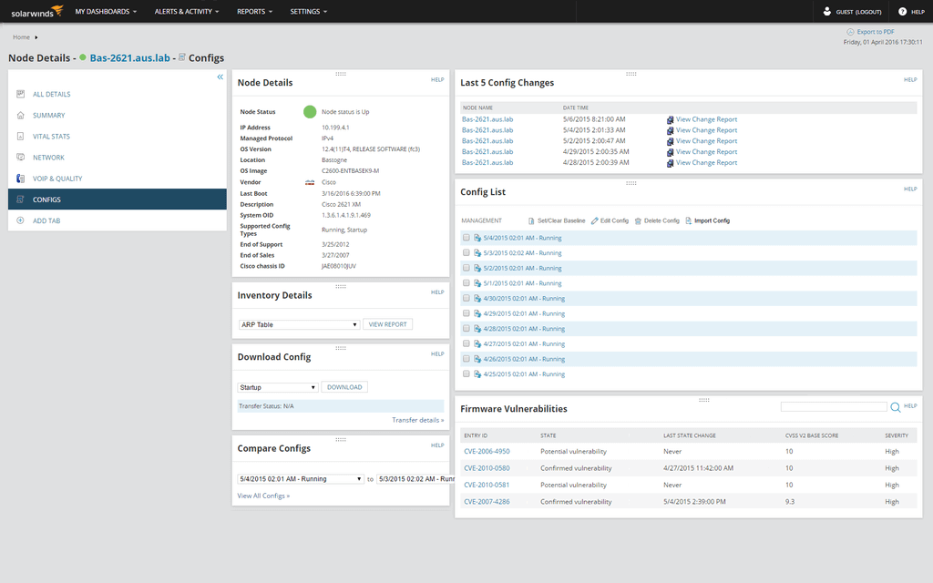 Network Inventory Software - Device Inventory Tool and Scanner | SolarWinds