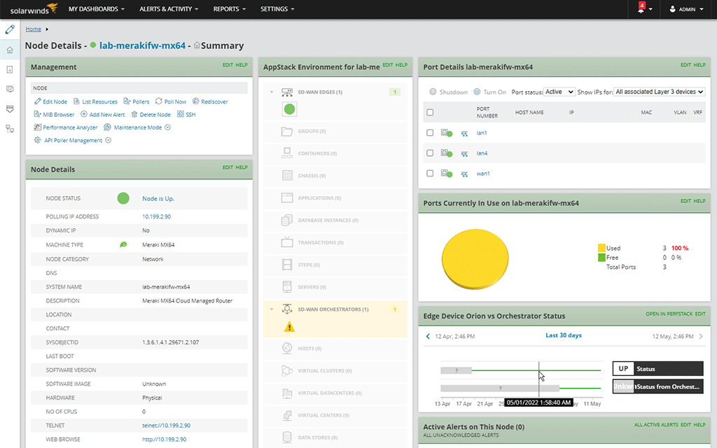 Meraki and SD-WAN Monitoring with Hybrid Cloud Observability | SolarWinds