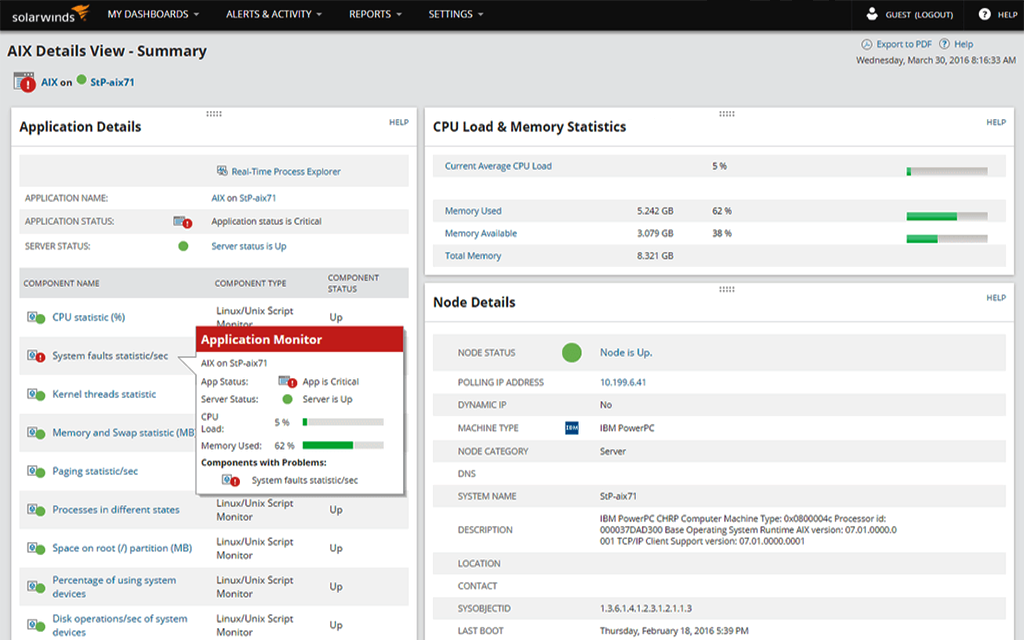 Unix Server Performance Monitoring and Analysis Tools | SolarWinds