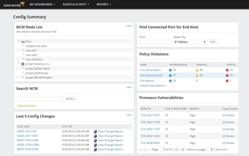 Network Configuration Management Tool - NCM Software | SolarWinds