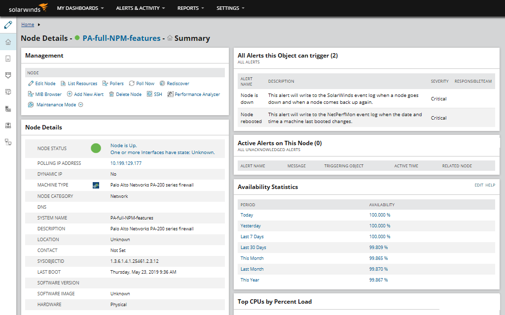 Orion Platform | Funktionen | SolarWinds