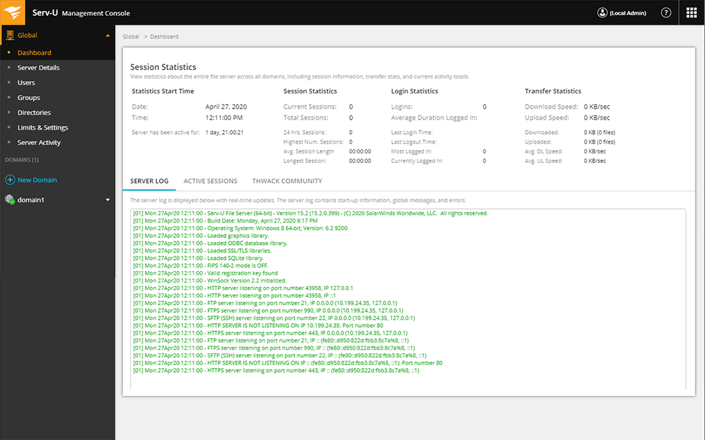 Serv-U FTP Server | SolarWinds