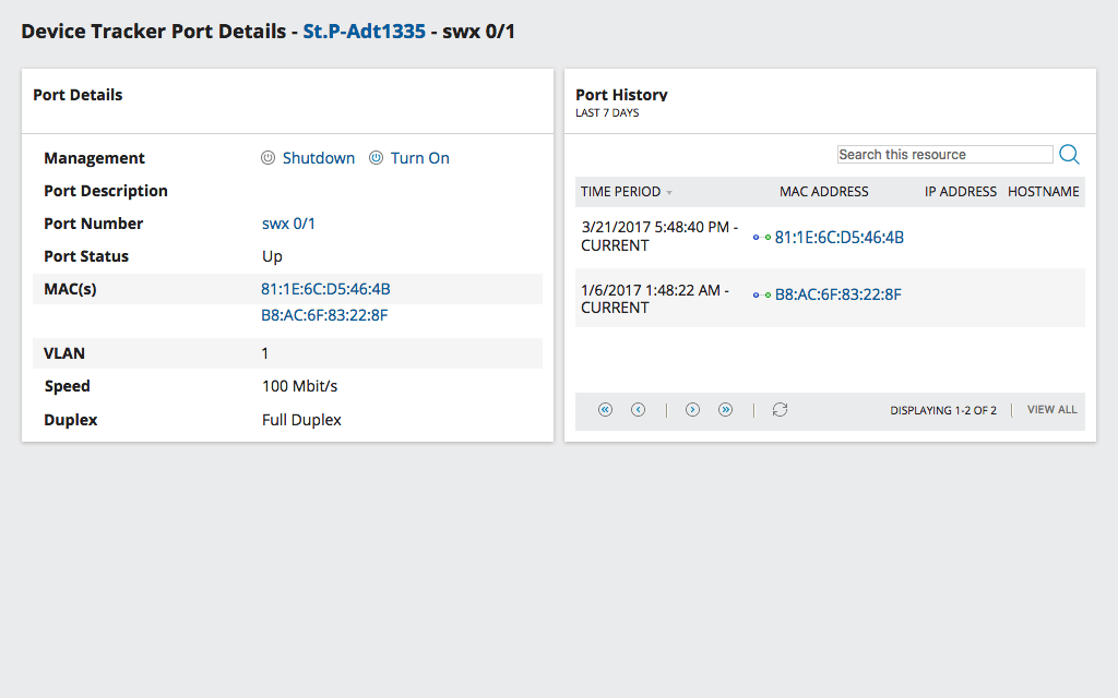 Network User Device Tracking Software | SolarWinds