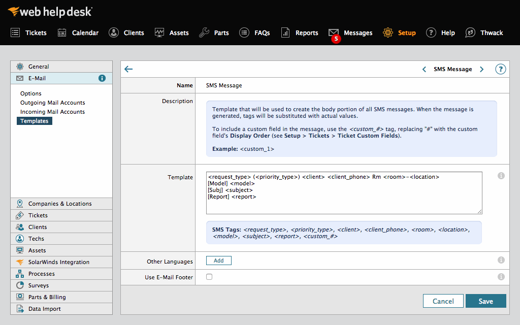 Help Desk Communication & Alerting | SolarWinds