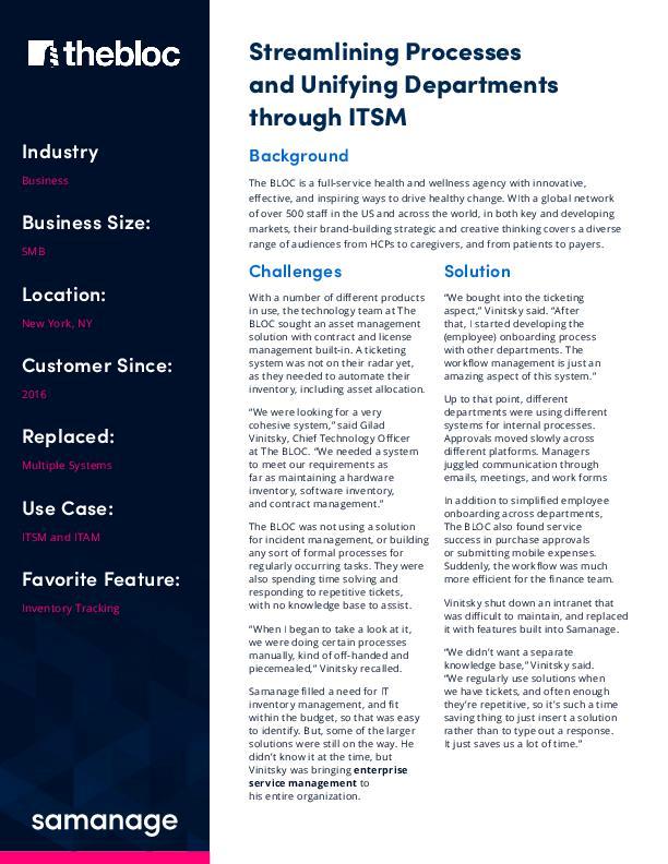 Streamlining Processes and Unifying Departments through ITSM - Case ...