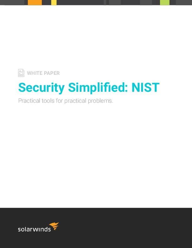 Security Simplified NIST Whitepaper | SolarWinds